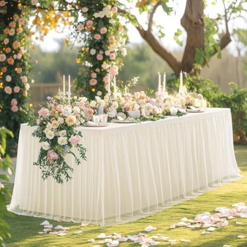 Amazon.com: Champagne Table Cloth for 6 Foot Rectangle Tables, Stretch ...
