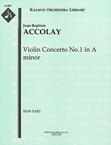 Amazon.com: Violin Concerto No.1 in A minor: Bass part (Qty 4) [A1205 ...