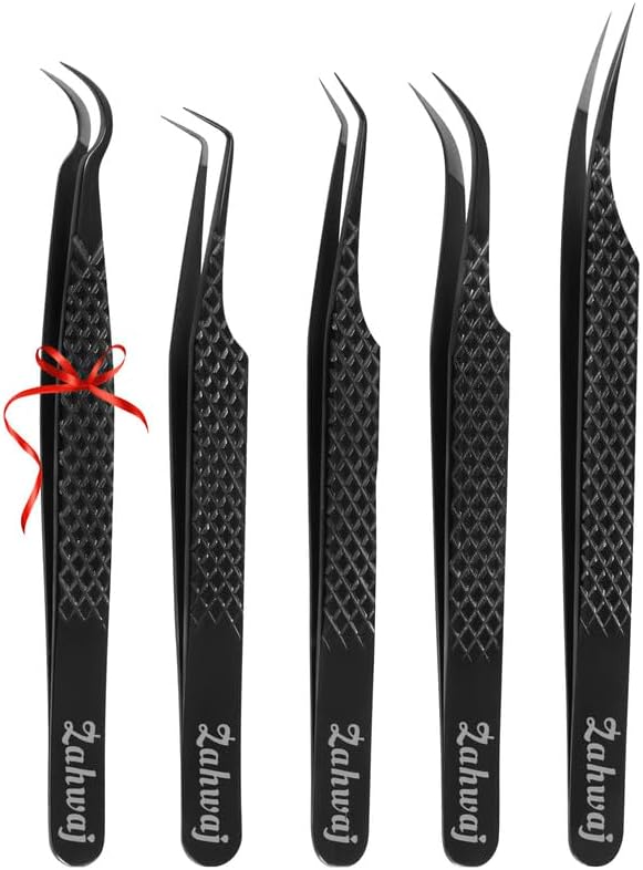 Amazon.com : M LASH Tweezers for Eyelash Extensions (Set of 4 ...