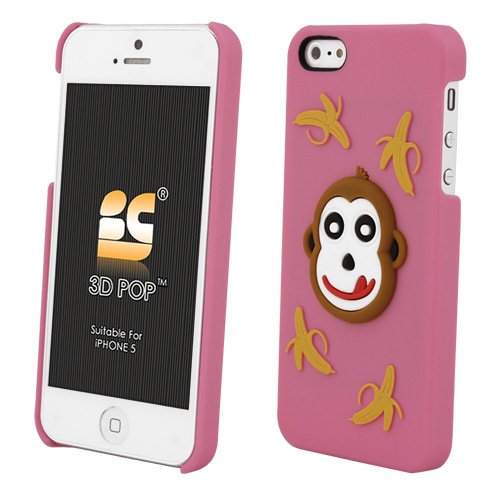 Beyond Cell Monkey Rubber Case with Screen Protector for iPhone 5/5S ...