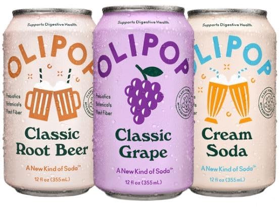 Amazon.com : OLI-POP-Prebiotic Soda, Low Sugar & Gut-Friendly Sparkling ...