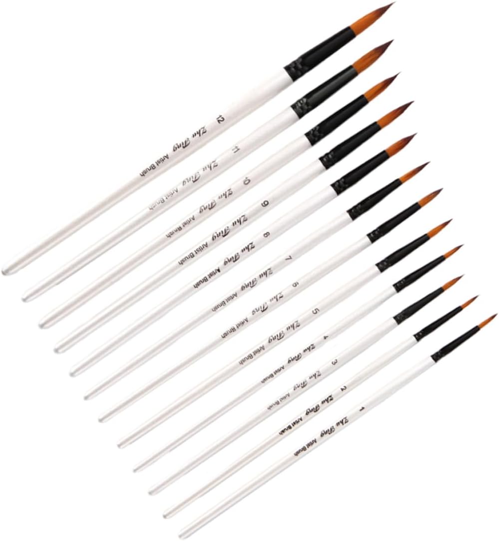 Amazon.com: 12pcs Suit Paint Brush Canvas Set Painting Watercolor ...