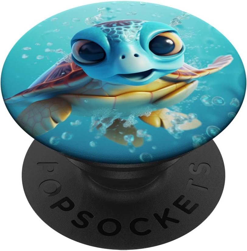 Amazon.com: Pink Sea Turtle Heart PopSockets Standard PopGrip : Cell ...