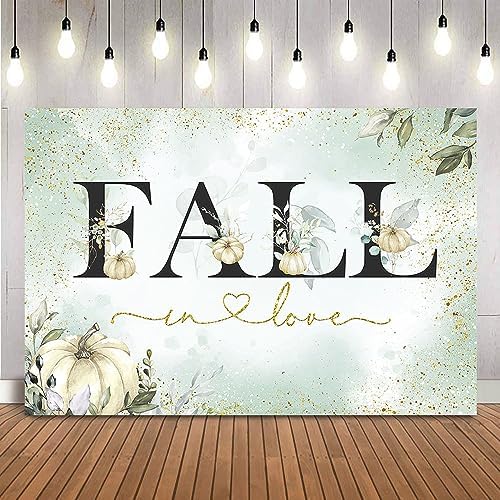 Amazon.com : Greenery Bridal Shower Pumpkin Background Fall in Love ...