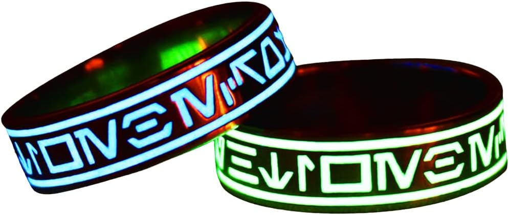 Amazon.com: Lightsaber Jedi Glow Ring Light Saber Aurebesh Ring - 925 ...