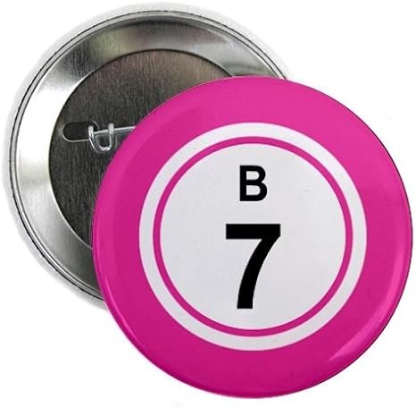 Amazon.com: BINGO BALL B7 SEVEN PINK 2.25 inch Pinback Button Badge ...