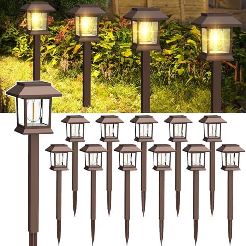 SOLPEX Solar Outdoor Lights Pathway, 6 Pack LED Solar Path Lights ...