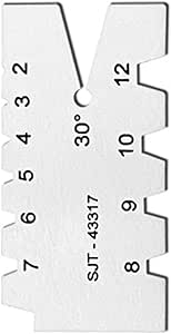 uikios 29/30 Degree Thread Gauge Stainless Screw Angles Template Thread ...