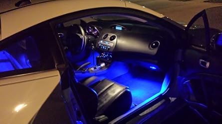 Amazon.com: LEDGlow 4pc Blue LED Interior Footwell Underdash Neon ...