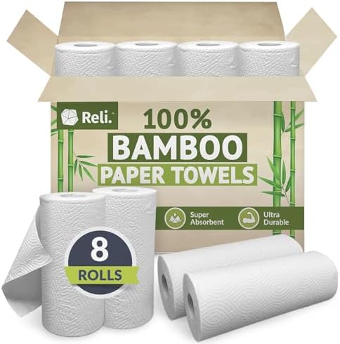 Amazon.com: Reli. Bamboo Paper Towels (4 Pack, Jumbo) | Paper Towels ...