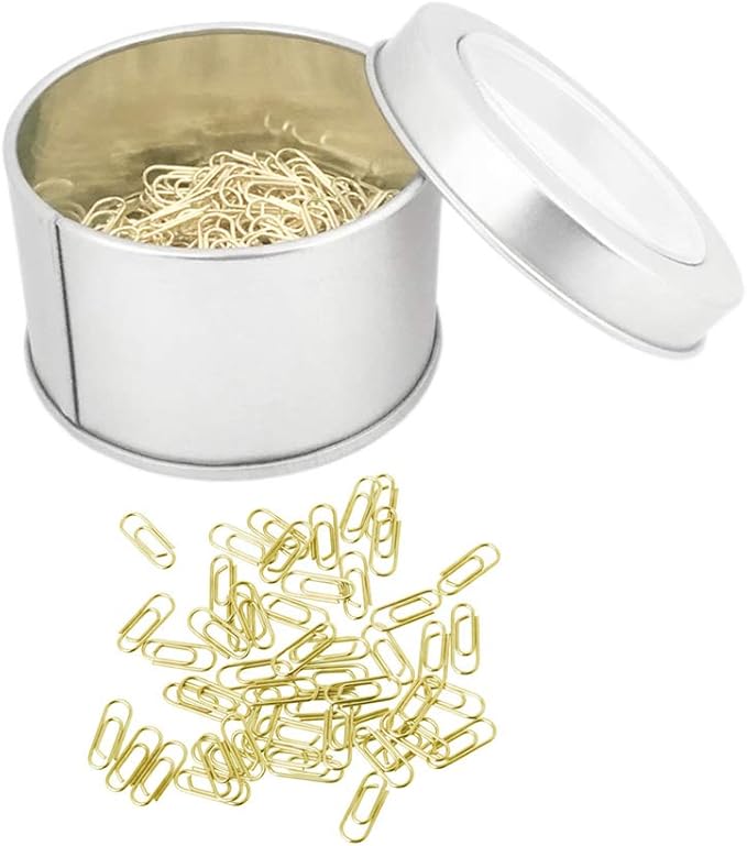Amazon.com : 200 Thin Mini Paper Clip Gold Super Cute Tiny Paperclips 3 ...