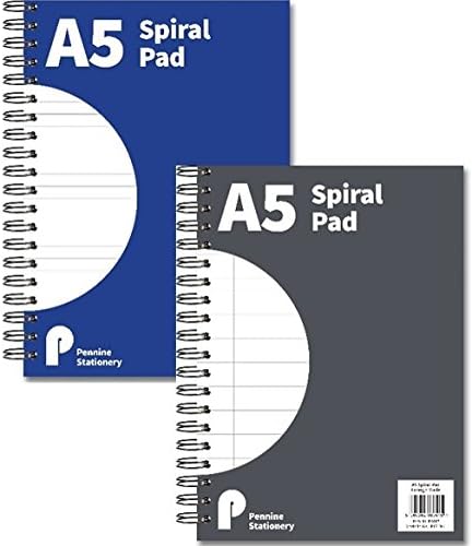 A5 Notebook by SmartPanda – Black, Softcover with Wirebound Spiral ...