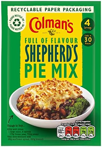 Amazon.com : Colman's Cottage Pie perfect with creamy mashed potato ...