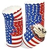 Amazon.com: 150 Pcs Patriotic Paper Baking Cups American Flag Cupcake ...