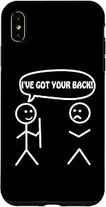 Amazon.com: iPhone XS Max I Got Your Back Funny Friendship Stick Figure ...