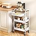 Amazon.com: 3 Tier Rolling Cart with Wheels - Utility Storage Cart with ...