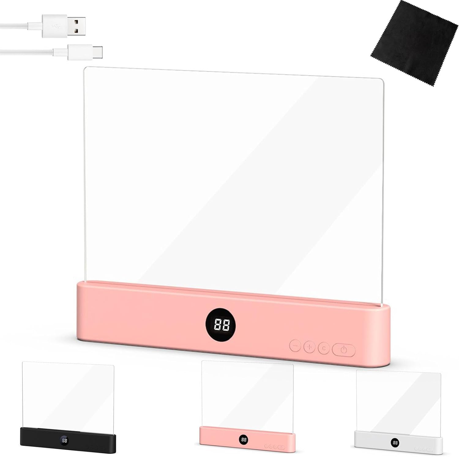 Book Light Treasure Box, Rechargeable Smart led Panel Reading Light ...