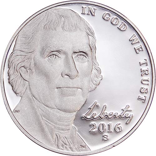 2016 S Proof Jefferson Nickel Nickel Choice Uncirculated US Mint at ...