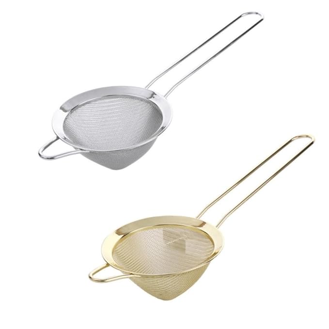 2 Pcs Stainless Steel Fine Mesh Conical Strainers Cocktail Strainer ...