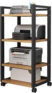 Amazon.com : SHSWUD Printer Rack 4-Tier Printer Stand Printer Cart ...