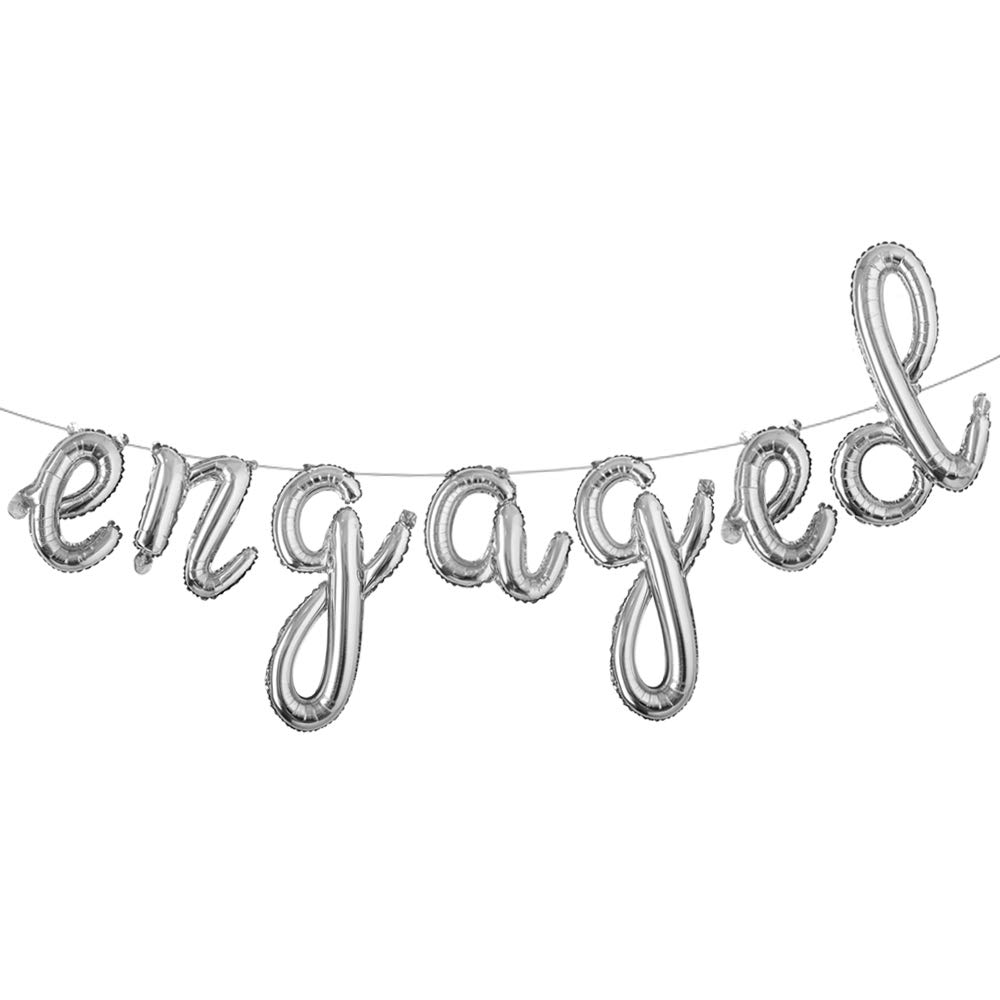 Amazon.com: 16 inch lowercase multicolored Engaged AF Balloon Letters ...