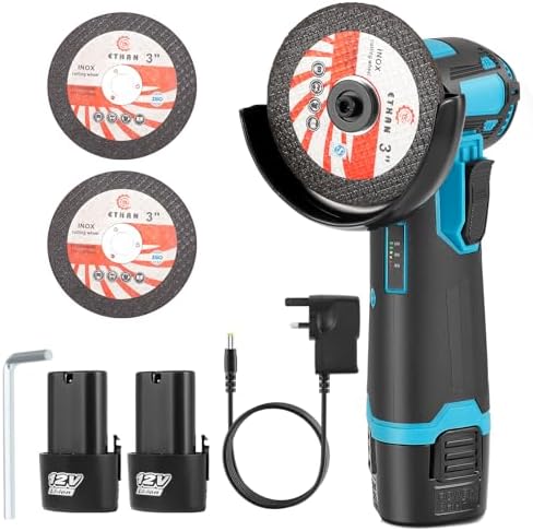 Mini Angle Grinder,Cordless Angle Grinder with 2x2000mAh Batteries ...