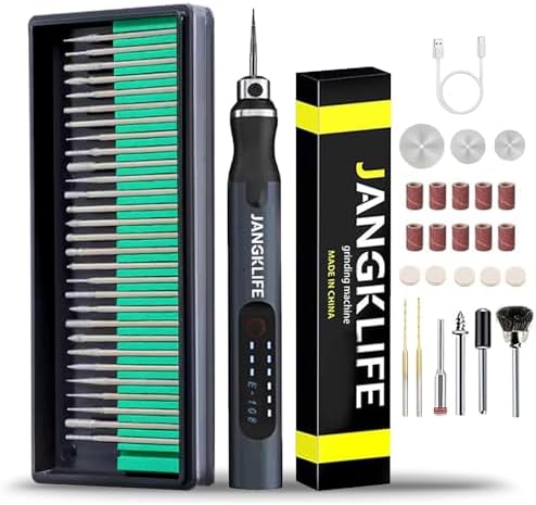 JANGKLIFE USB rechargeable portable electric micro-sanding pen, 3.7V 3 ...