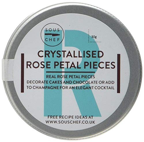 Crystallised Rose Petal Pieces 30g - Edible Rose Pieces for Champagne ...
