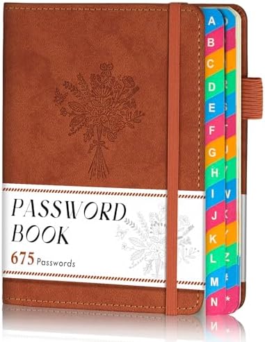 Amazon.com : hi!SCI Password Keeper Book with Colorful Alphabetical ...