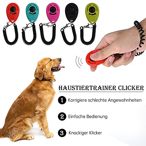 Faburo Professional Dog Clicker, 5 Pieces Professional Clicker Clicker ...