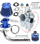 Amazon.com: YOXUFA VM22 212cc Carburetor Exhaust Header Pipe Stage 1 ...