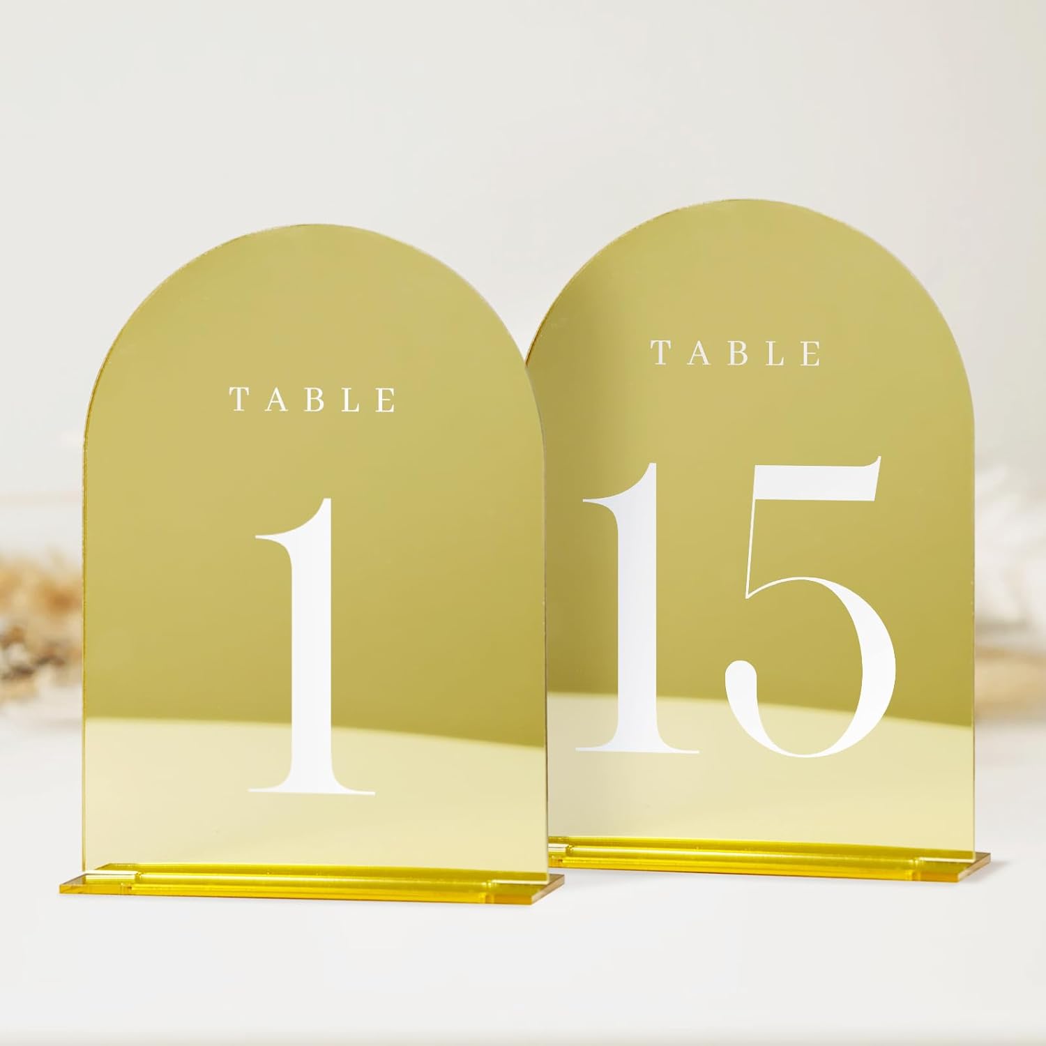 Amazon.com: JINMURY Gold Wedding Table Numbers 1-15 with Stands, 15 ...
