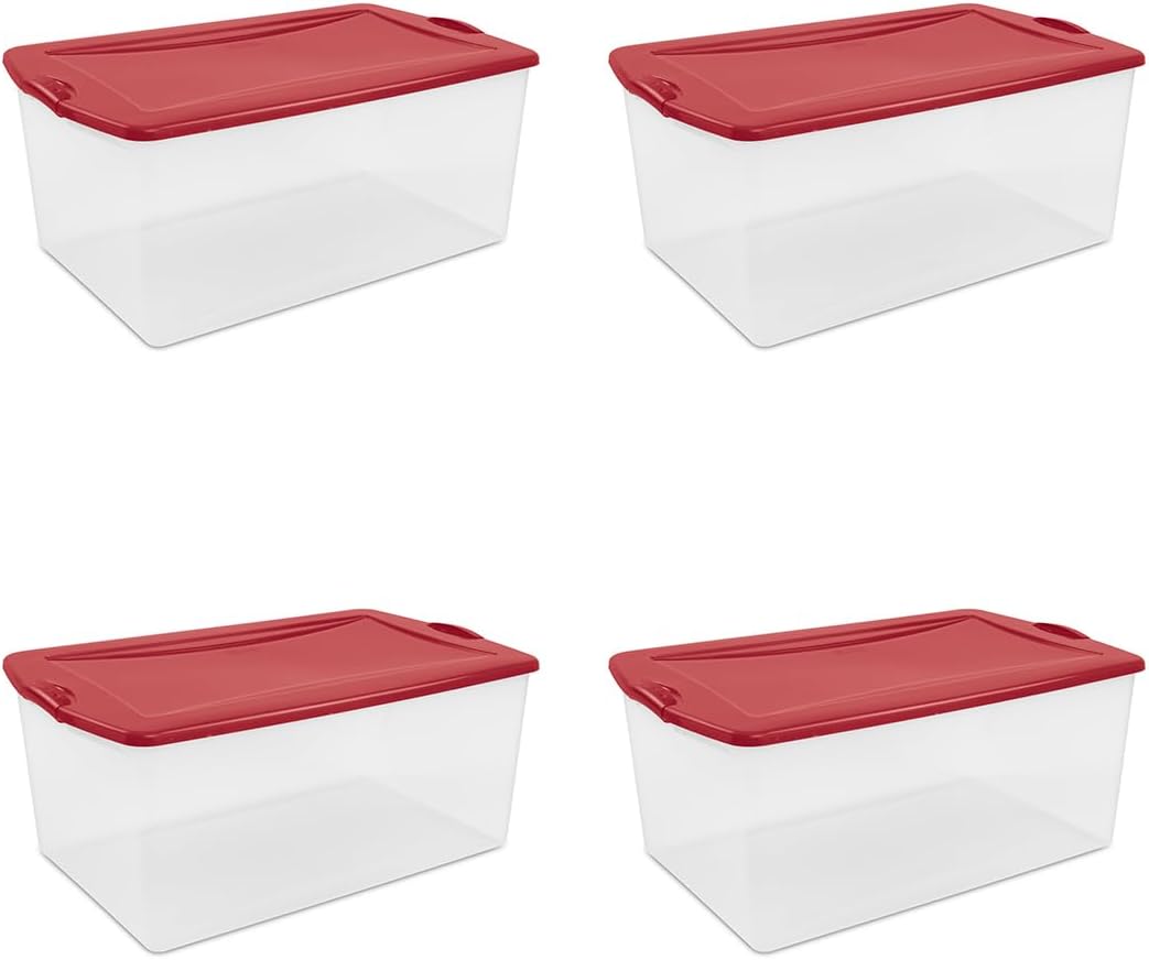 Amazon.com - KCFmd 105 Qt Stackable Clear Plastic Storage Container ...