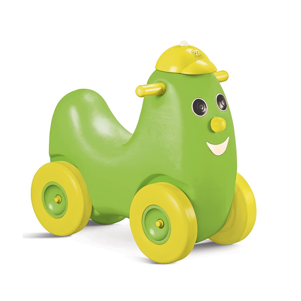 Ok Play Plastic Humpty Dumpty Curved Seat Push Rider, Parrot Green ...