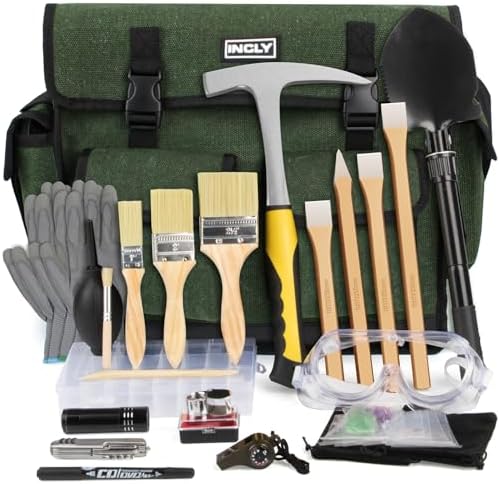A Peerless Shovel 14-Piece Geological Rock Hammer Kit - Ideal for Rock ...