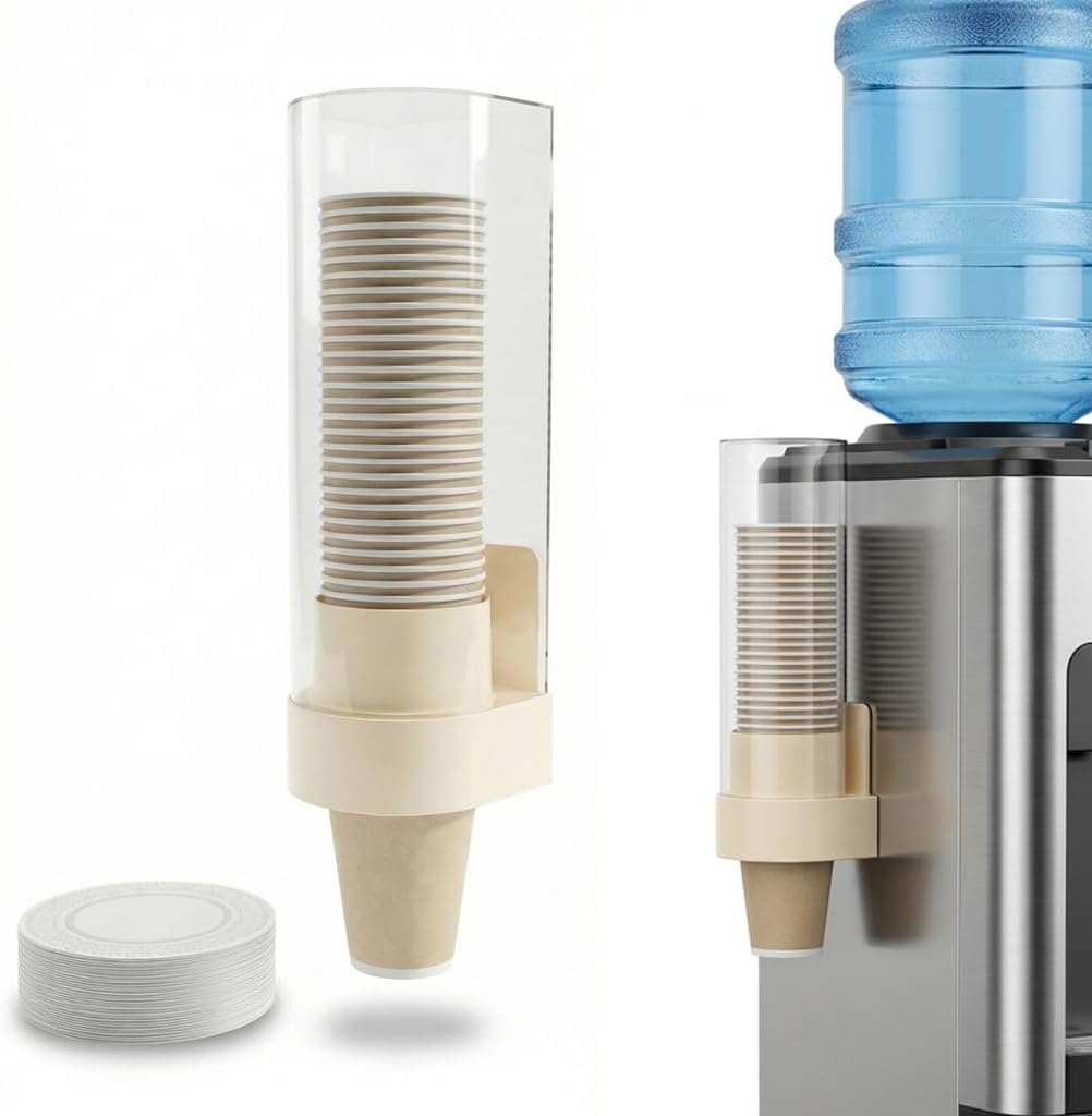 Amazon.com: Cong He Cup Dispenser Wall Mounted, Large Capacity Bathroom ...
