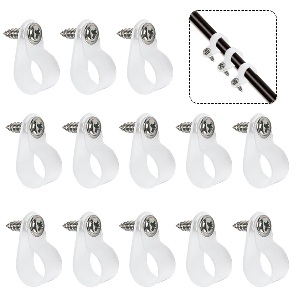 Amazon.com: 100 Pack 1/2 inch Rope Light Clips, Nylon P-Style Cable ...