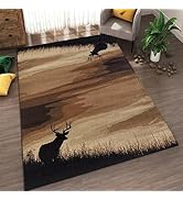 Amazon.com: Qmkmyy Black Forest Bear Deer Patchwork Area Rugs Lodge ...