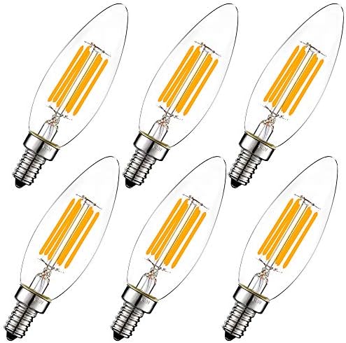 LiteHistory dimmable B10 led Bulb 60W Candelabra led Bulbs Warm White ...