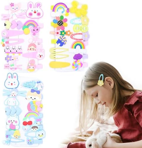 Amazon.com : VCEOW 42pcs Cute Hair Clips for Girls Candy Color Toddlers ...