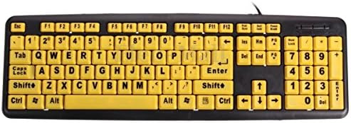 Amazon.com: EZ Eyes Keyboard Large Print Letters Easy Typing USB Port ...