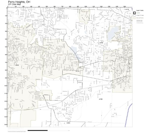 ZIP Code Wall Map of Perry Heights, OH ZIP Code Map Not Laminated ...