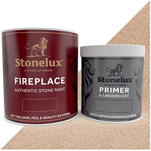 StoneLux® Fireplace Stone Coating - Stone Effect Paint - 1 litre ...
