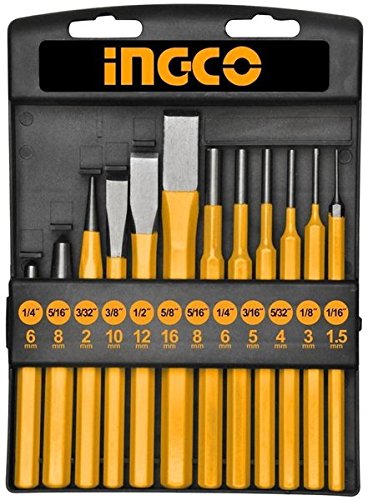 KROST Metal Cold Chisel, Pin Punch, Centre Punch and Solid Punch Set ...