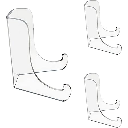 Amazon.com: UAIAGM 3 Pack Clear Acrylic Plate Stand and Easel - Clear ...