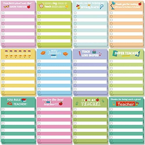 Amazon.com : Pajean Teacher Notepad Sets Lined Notepads Teacher to Do ...