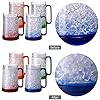 Amazon.com | Easicozi Double Wall Gel Frosty Freezer Ice Mugs Clear ...