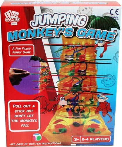 Jumping Monkey Game - Family Game for Kids - Drop Sticks Game with ...