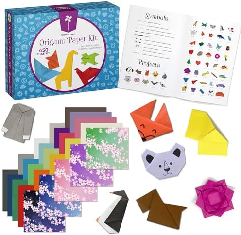 Amazon.com : Origami Paper Kit - 50 Projects, 450 Sheets of Colored and ...