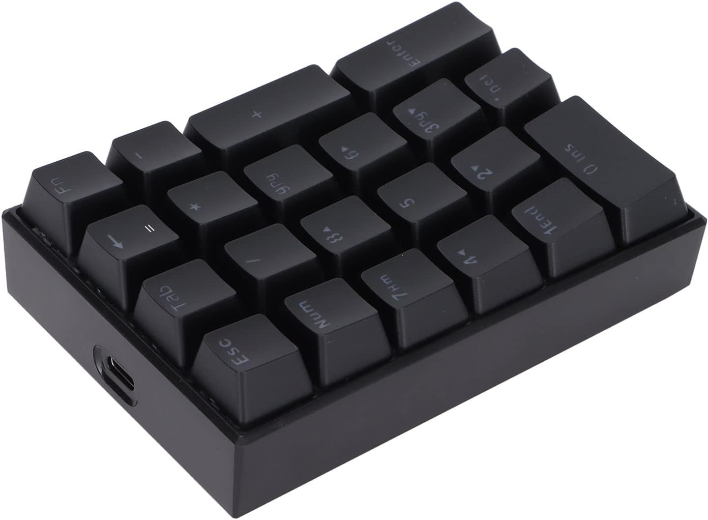 Wireless Numeric Keypad, LED Mechanical Keyboard, 21 Key Mechanical ...
